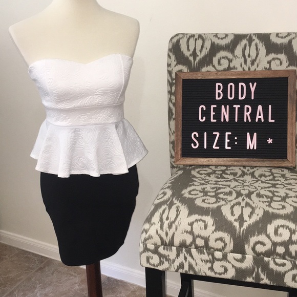 Body Central | Dresses | Body Central Dress Sleeveless Black And White ...